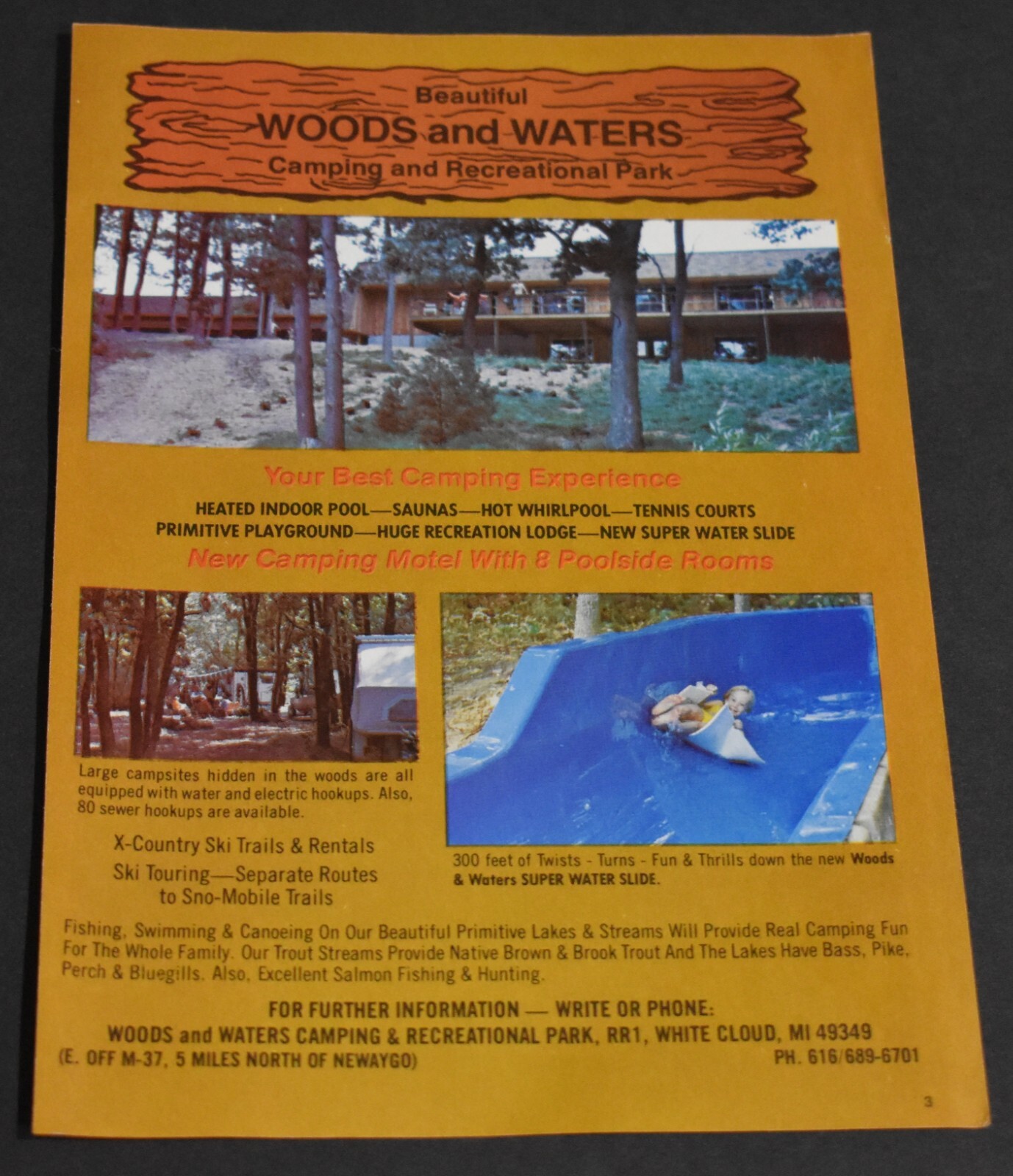 1981 Print Ad Michigan White Cloud Woods and Waters Camping ...