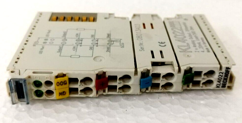 BECKHOFF KL4022 Bus Terminal, 2-Channel Analog Output, Current, 4…20 mA ...