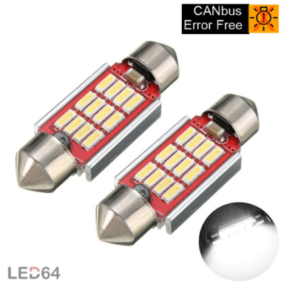 2 LED Shuttle Bulbs White Lighting For Ceiling Light Seat Leon 2 | eBay
