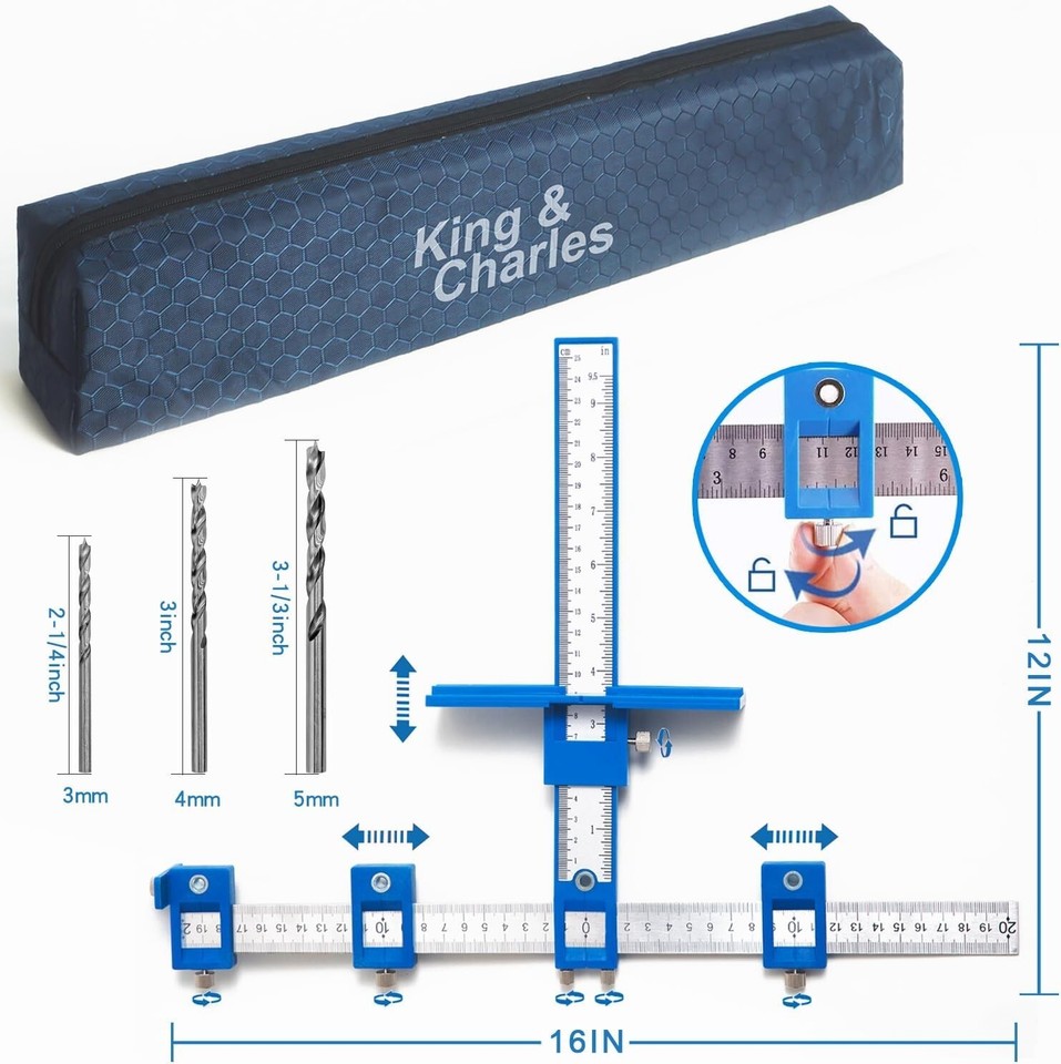 Cabinet Hardware Jig Drawer Pull Jig Template Tool Set USA | eBay
