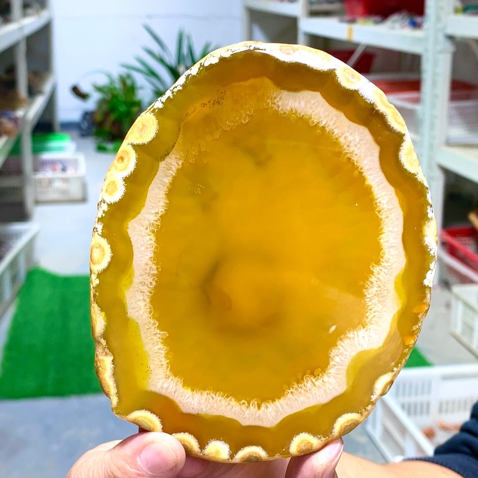 154G Natural Beautiful Agate Geode Druzy Slice Extra Large Gemstone | eBay