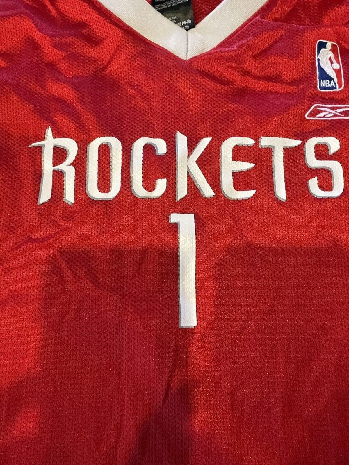 Youth XL 18-20 NBA Reebok Houston Rockets Tracy McGrady T Mac Jersey #1 ...