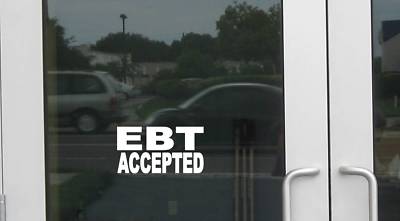 EBT Accepted J886 8 inch business store sign Decal | eBay