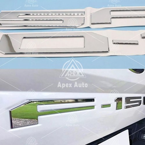 3D Raised CHROME Tailgate Inserts Letters Emblems For 2021-2024 F-150 ...