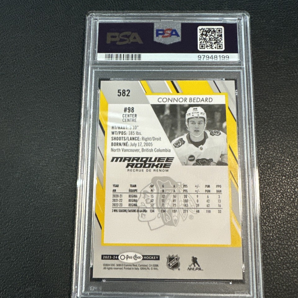 2023-24 O-Pee-Chee - Marquee Rookie Yellow Border #582 Connor Bedard ...