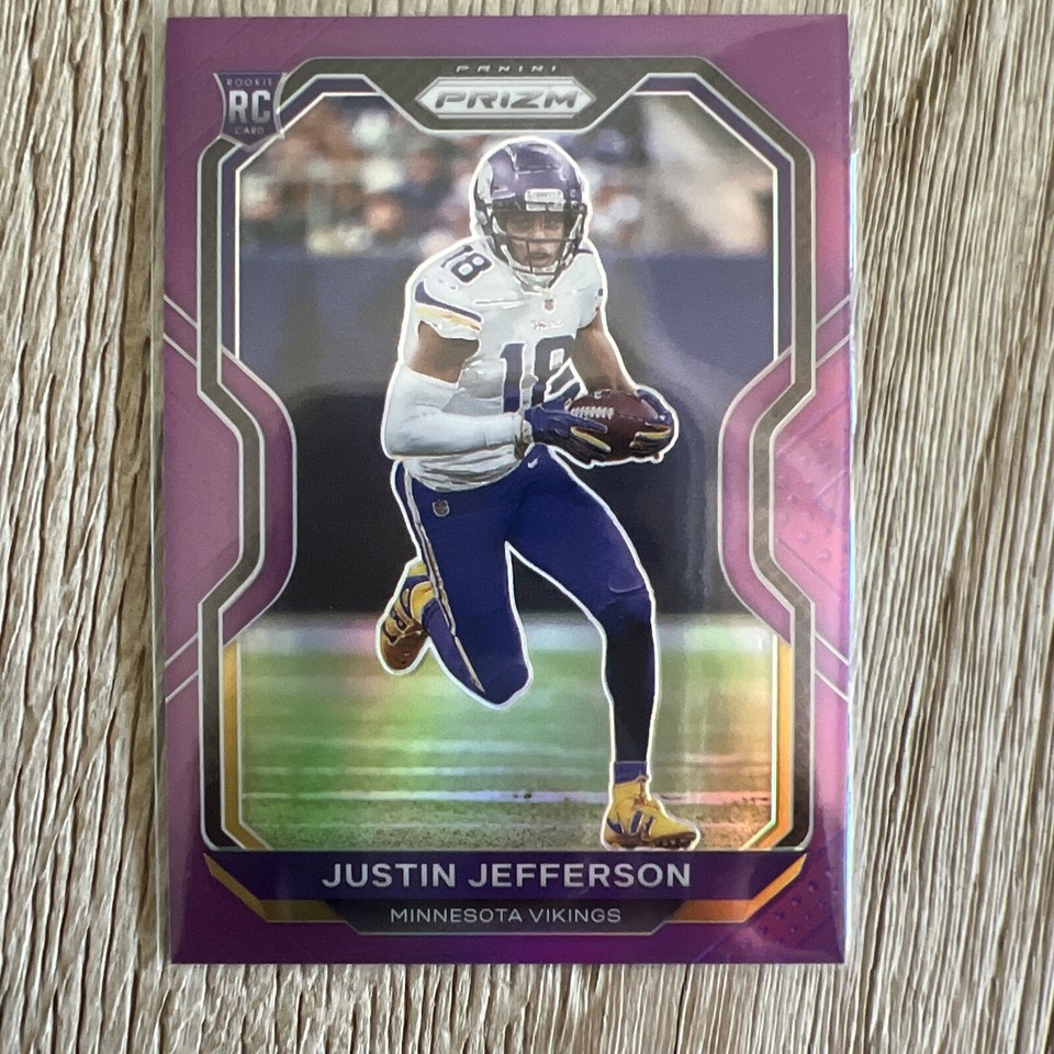 2020 Panini Prizm Purple /125 Justin Jefferson Rookie Card #398 RC PSA ...