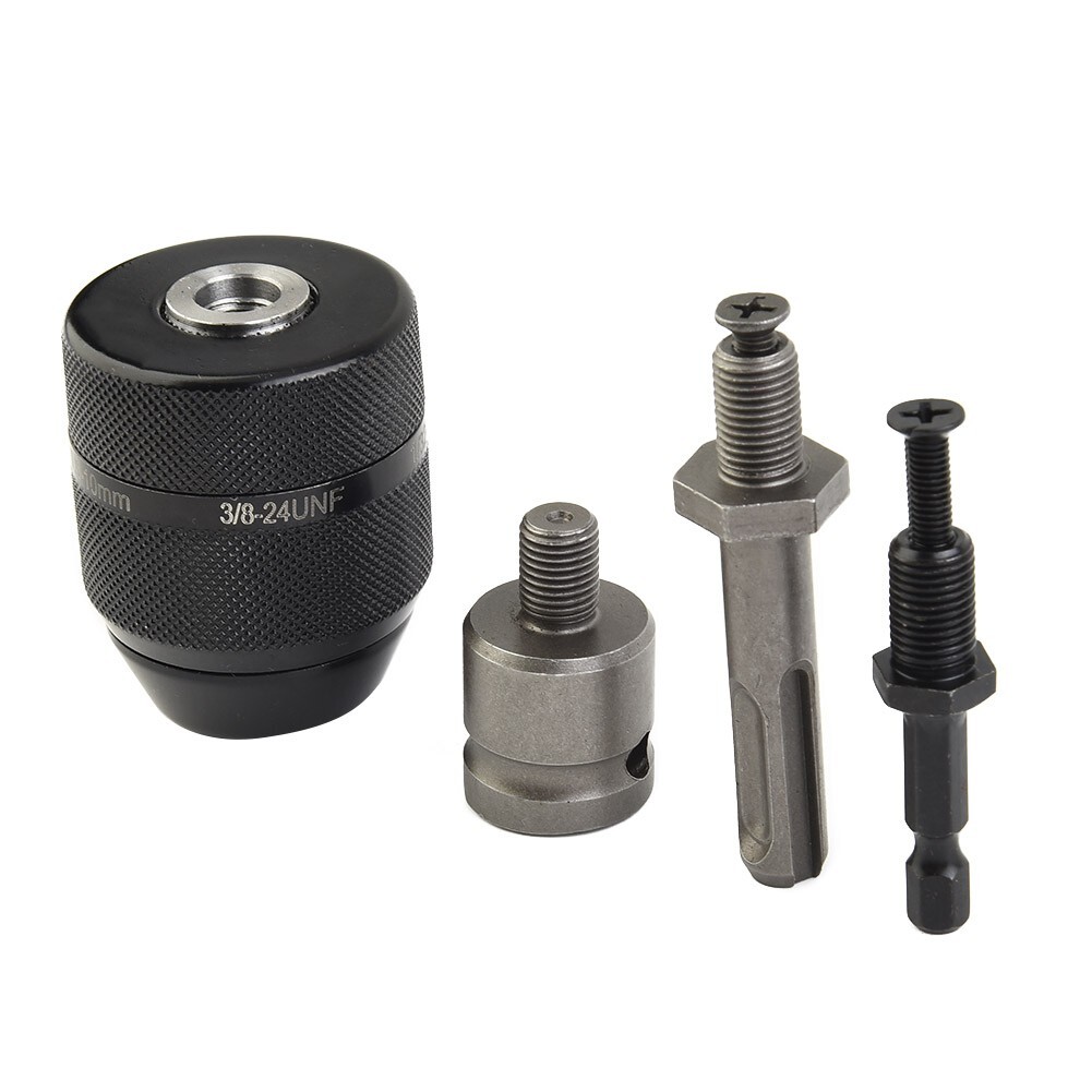 Drill Chuck Adapter Chuck Metal Drill 0.8mm-10mm 3/8-24UNF Accessories ...