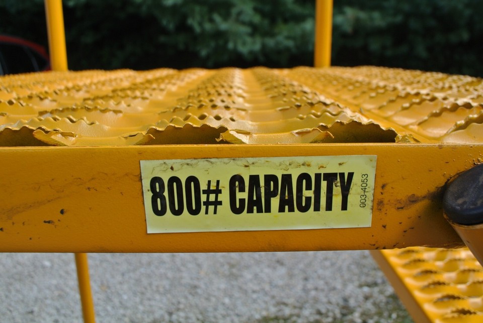 Tri-Arc Safety Angle Steel 5 Step 800 lbs. Cap. 86" Ht. Step Lock Work ...