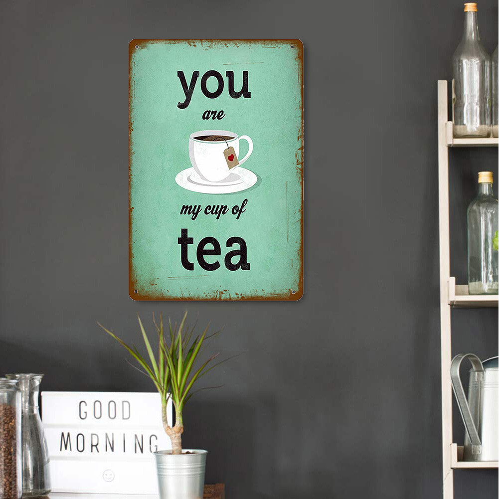 Weatherproof Retro Coffee Sign Iron Painting Wall Drawing Templates ...