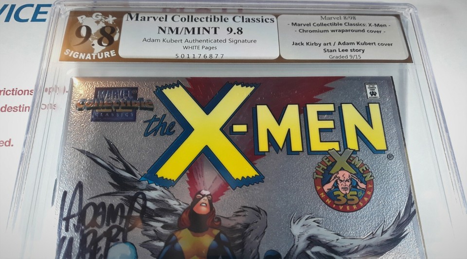 💥 PGX 9.8 ADAM KUBERT SIGNED X-MEN #1 MARVEL COLLECTIBLE CLASSICS ...