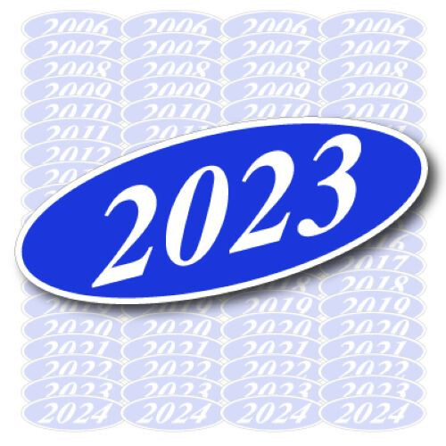 Oval Model Year Auto Dealer Stickers | eBay