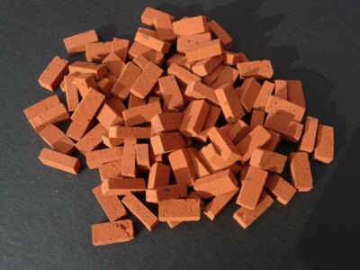 100 Stacey's 1:12 REAL BRICK Miniature Miniture Mini Briquette Bricks ...