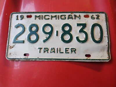 1962 Michigan Trailer License Plate 259-000 | eBay