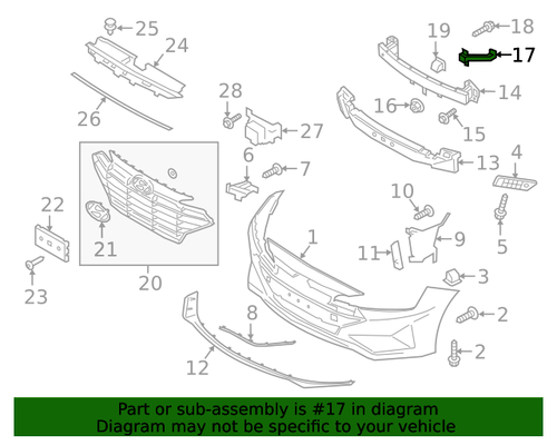 GENUINE Headlight Support Bracket LH RH for 17-20 Hyundai Elantra ...