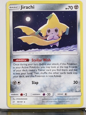 EXCLUSIVE Jirachi 99/181 - Non Holo - Team Up Sun Pokemon Card ...