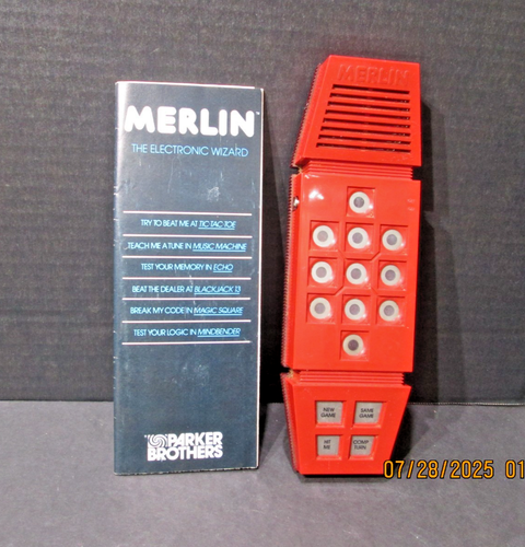 Merlin electronic game 1978 Parker Bros Game Instructions Box Works | eBay