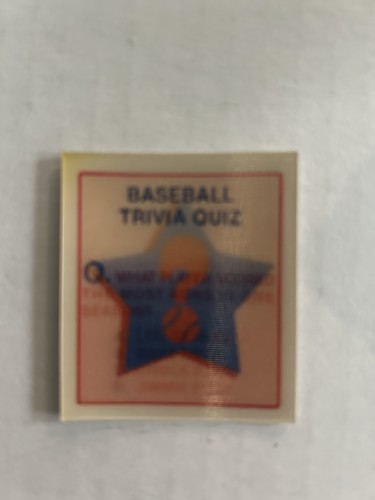 1986 Sportflics #108 Baseball Trivia Quiz Trivia Cards | eBay