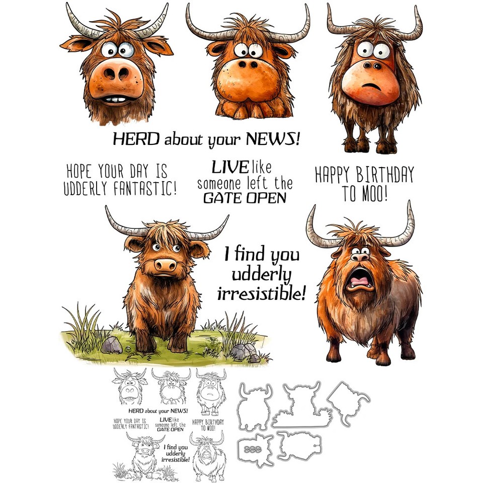 Highland Cow Live Like Someone Left the Gate Open Metal Cutting Dies ...