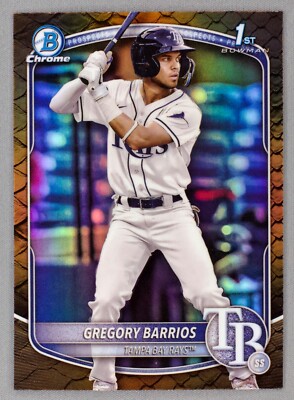 2025 Bowman Chrome 1st Gregory Barrios #BCP-7 Reptilian Refractor Rays | eBay