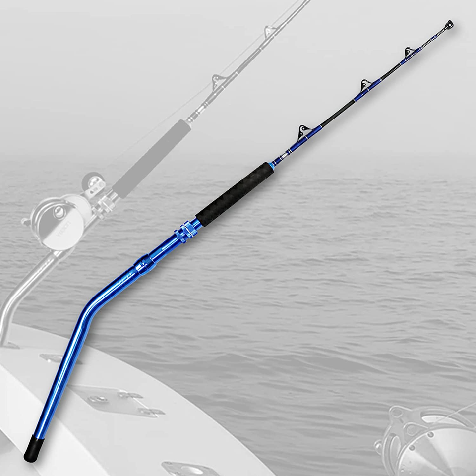 Fiblink Bent Butt Fishing Rod 2-Piece Saltwater Offshore Trolling Rod ...