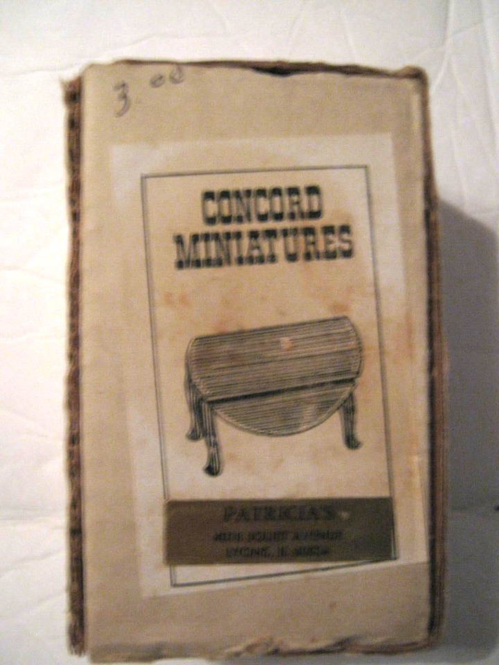 Concord Miniatures Round Wood Table Coat Rack Dollhouse Furniture ...