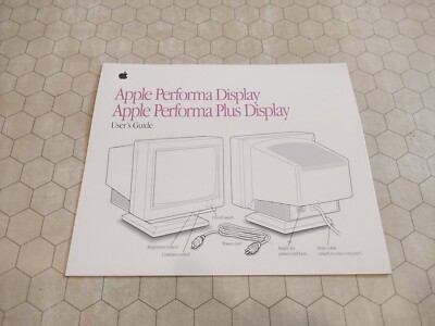 Apple Performa Display User's Guide, foldout, 1993 | eBay