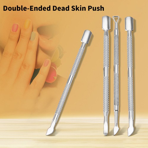 Double-ended Stainless Steel Cuticle Pusher Nail Manicure Remover Dead ...