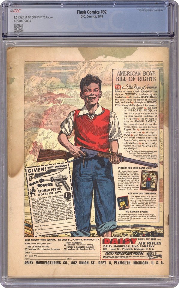 Flash Comics #92 CGC 1.5 1948 4550495004 1st app. solo Black Canary | eBay