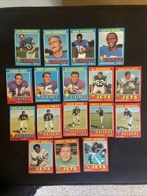 1971 Topps - NFL Football -17 Card Lot | eBay