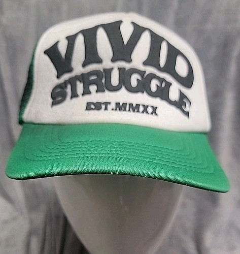 Lot of 2 NEW Vivid Struggle Snap Back Mesh Graphic Cap Hat 1 Green & 1 ...