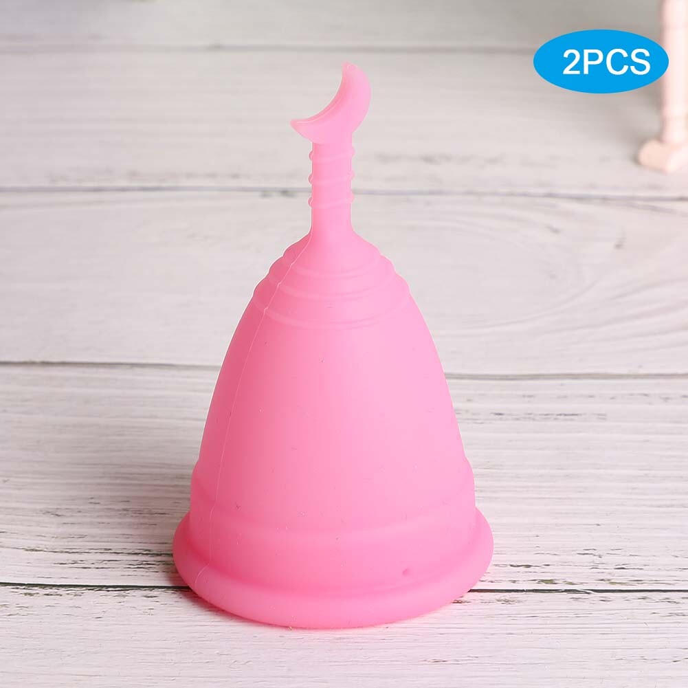 2Pcs Silicone Women Menstrual Cup Female Hygiene Cup Menstruation ...