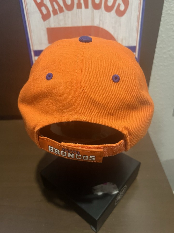 Vintage DENVER BRONCOS Game Day Hat Adjustable Strap Cap Cardboard ...