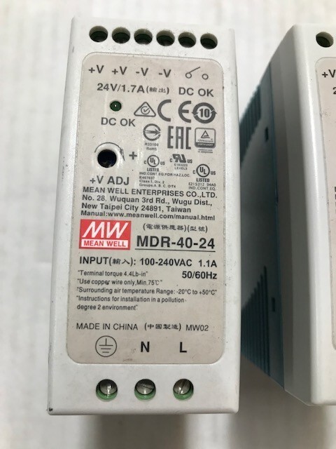 MW MDR-40-24 24VDC POWER SUPPLY | eBay