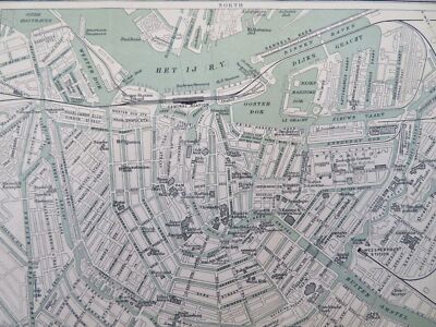 Pre-1900 - Antique Color Lithograph City Plan Map