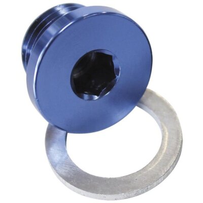 Aeroflow AF814-M14 Metric Port Plug M14 X 1.5 Blue Low Profile Hex Plug ...