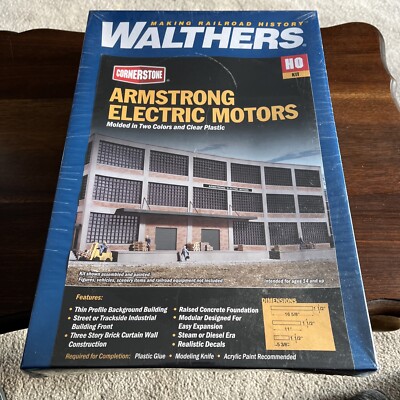 Walthers Cornerstone HO Scale Building ARMSTRONG ELECTRIC MOTORS #933 ...