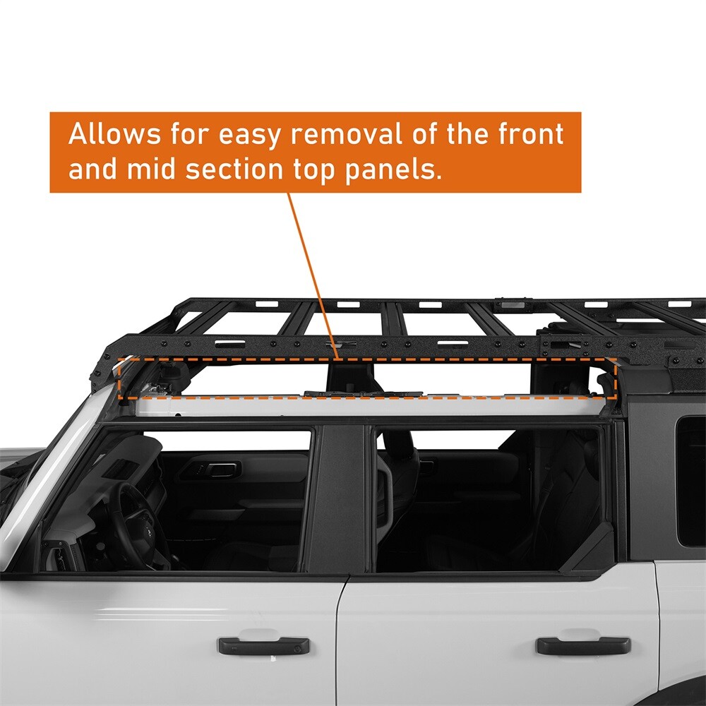 Fit 2021-2024 Ford Bronco 4Door Steel Full Length Roof Rack Cargo ...