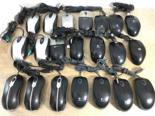 LOT 20 Dell, HP, Logitech, Other Optical Mouse Scroll Wheel USB and PS2 | eBay