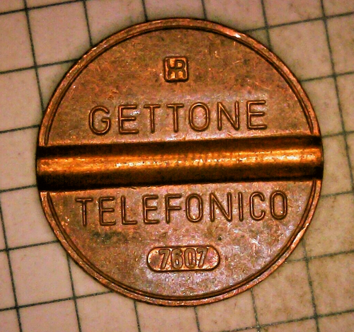 Vintage GETTONE TELEFONICO Italian phone token coin #7607 | eBay