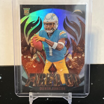 2023 Panini Phoenix Quentin Johnston Fired Up Silver Prizm RC Rookie # ...