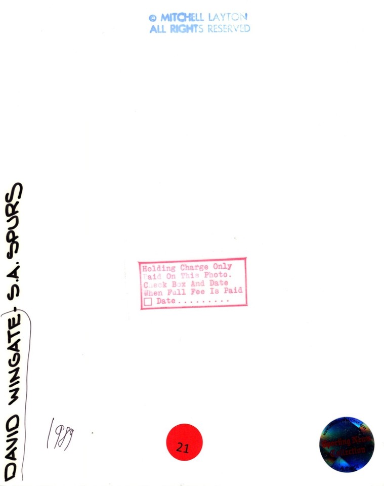 David Wingate NBA Spurs (1989) Basketball Sport Press Original Photo K ...