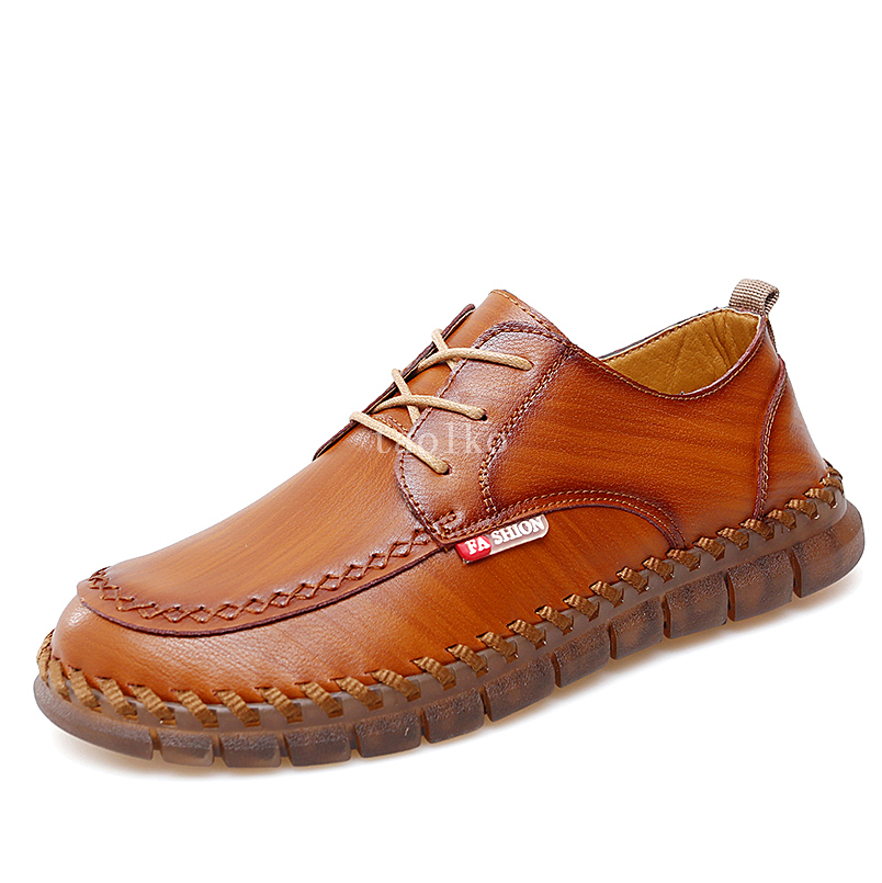 38-47 Driving Moccasin Lace Up Oxfords Flats Casual Faux Leather Men ...