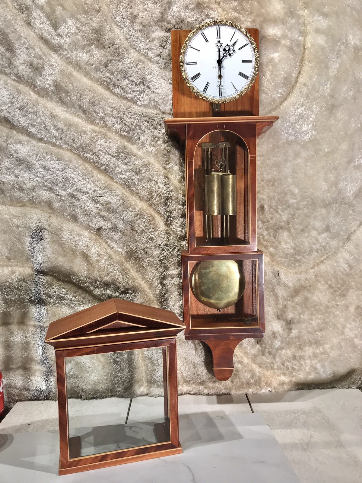 45 Days Germany Vienna,LATERNDLUHR ,Clock,1 double Brass Weights Driven ...