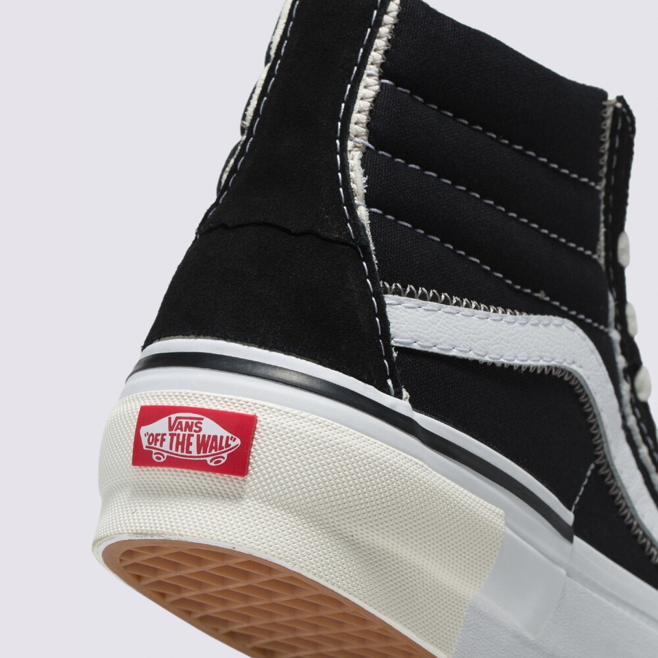 Vans Reconstruct SK8-Hi Skate Shoes Sneakers Black/White VN0005UK6BT US ...