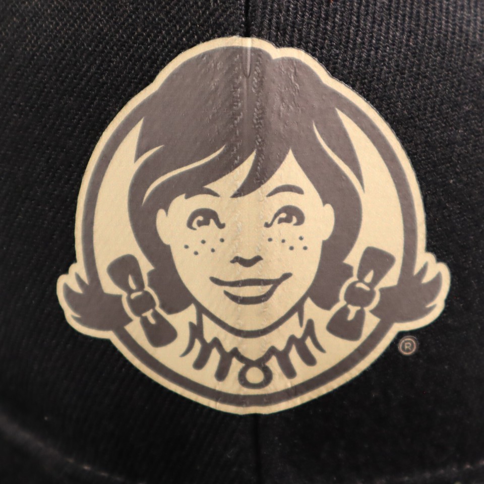 Wendys' Logo Mom Flat Bill Cap Hat Apollo Exclusive Black Snapback ...