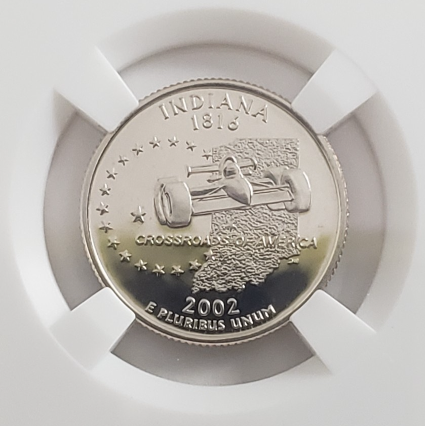 2002-S - State Proof Quarter - Indiana - with US Stamps - Nice! W1 | eBay