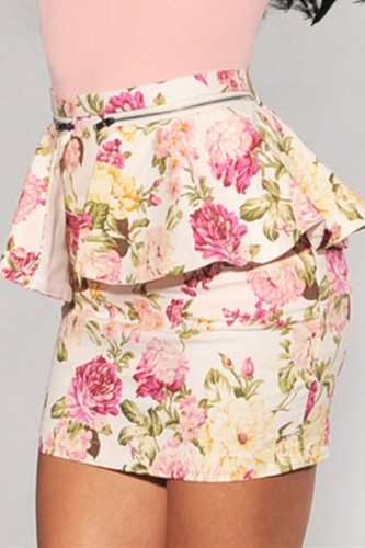 Mini jupe fleurs shabby vintage t 34 Pin Up danse été plage soirée ...
