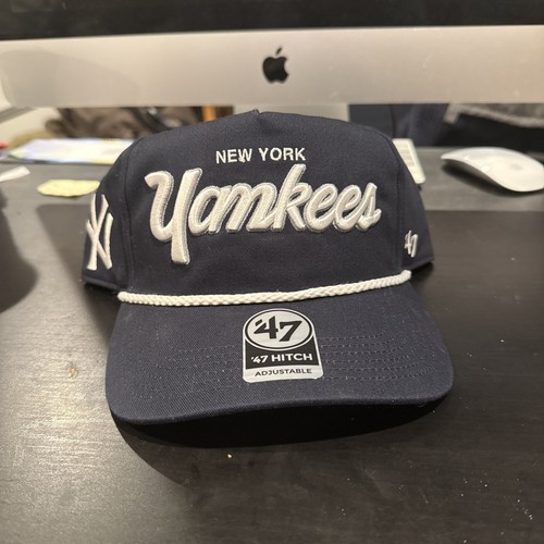 New York Yankees MLB '47 Brand Navy Script Rope Hitch Adjustable Hat | eBay