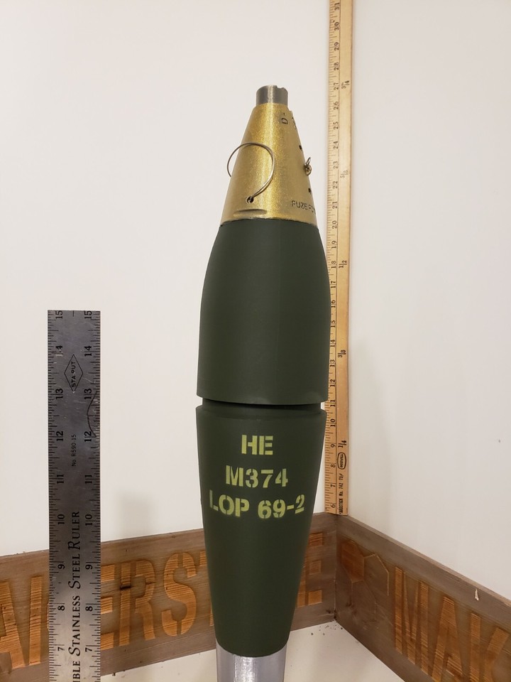 3D Printed M374 81mm Mortar - Replica Cosplay Re-enacting FAKE ALL ...