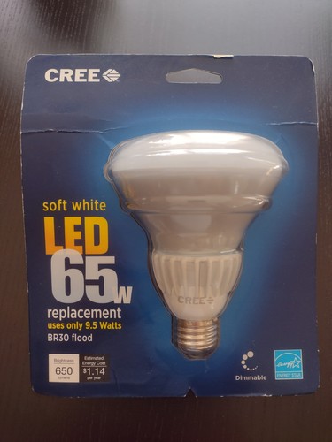 Cree Led BR30 65 Watt Soft White 2700k Light Bulb 650 Lumens | eBay